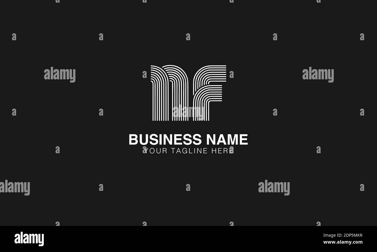 NF N F initial based modern minimal creative logo vector template image ...