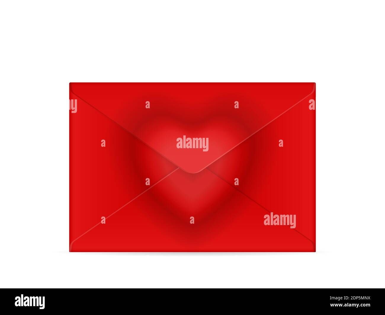 Envelope with heart on a white background. Vector illustration Stock ...