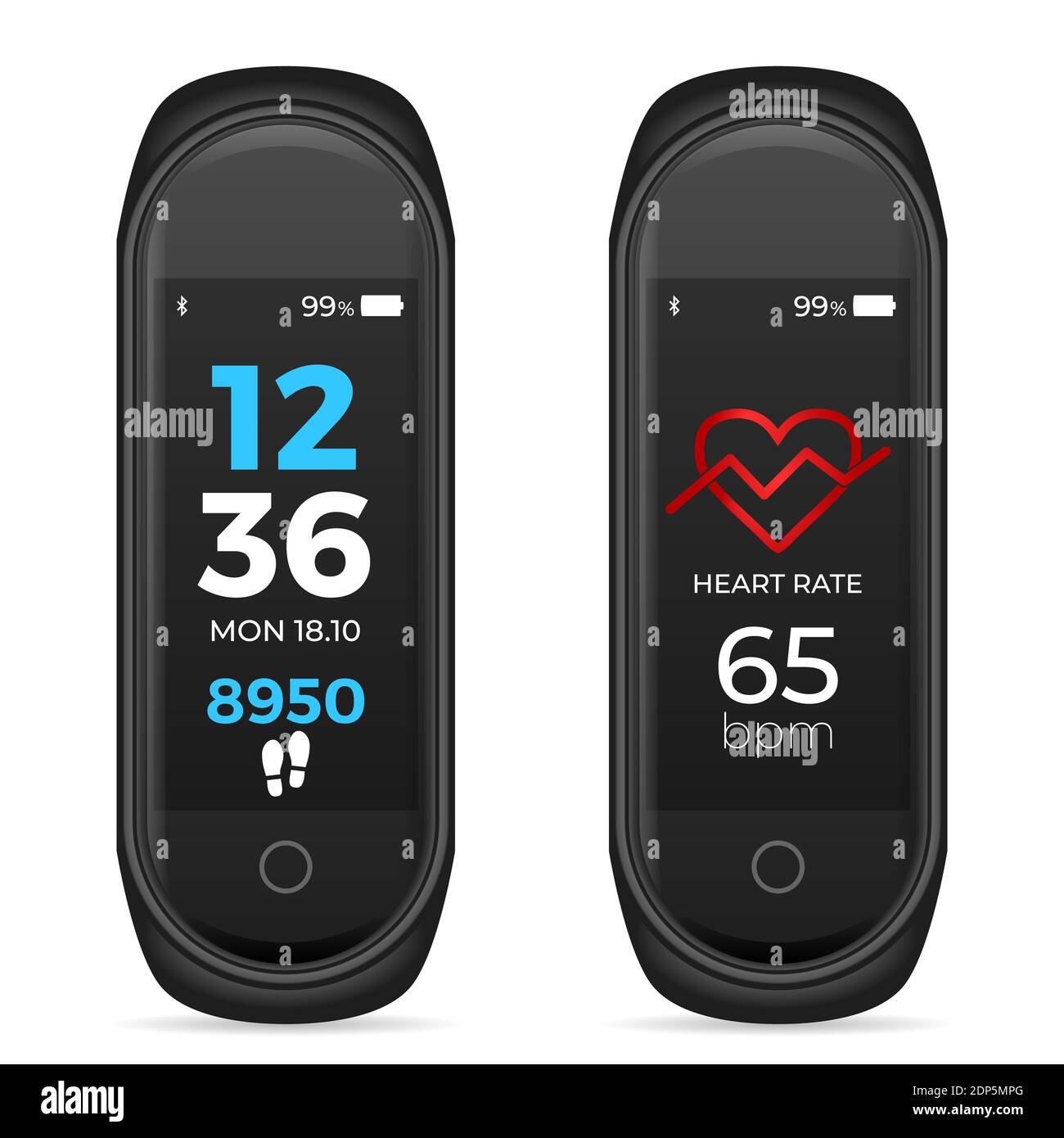 Smart band on a white background. Vector illustration Stock Photo - Alamy