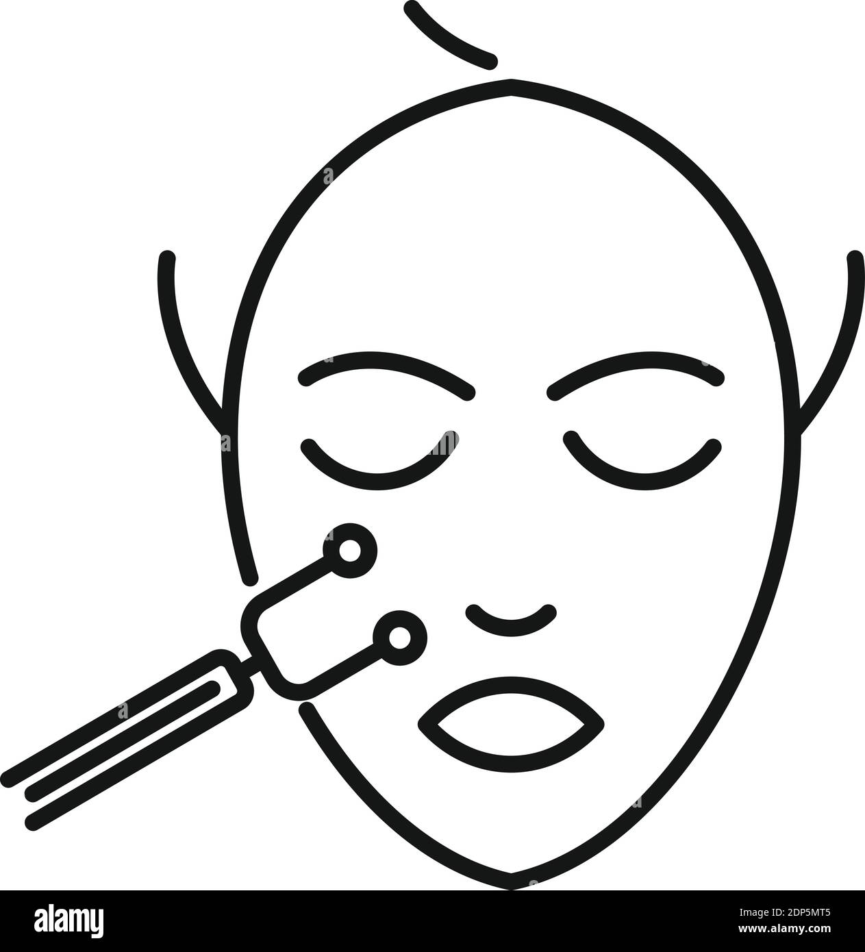 Face correction icon outline Cut Out Stock Images & Pictures - Alamy