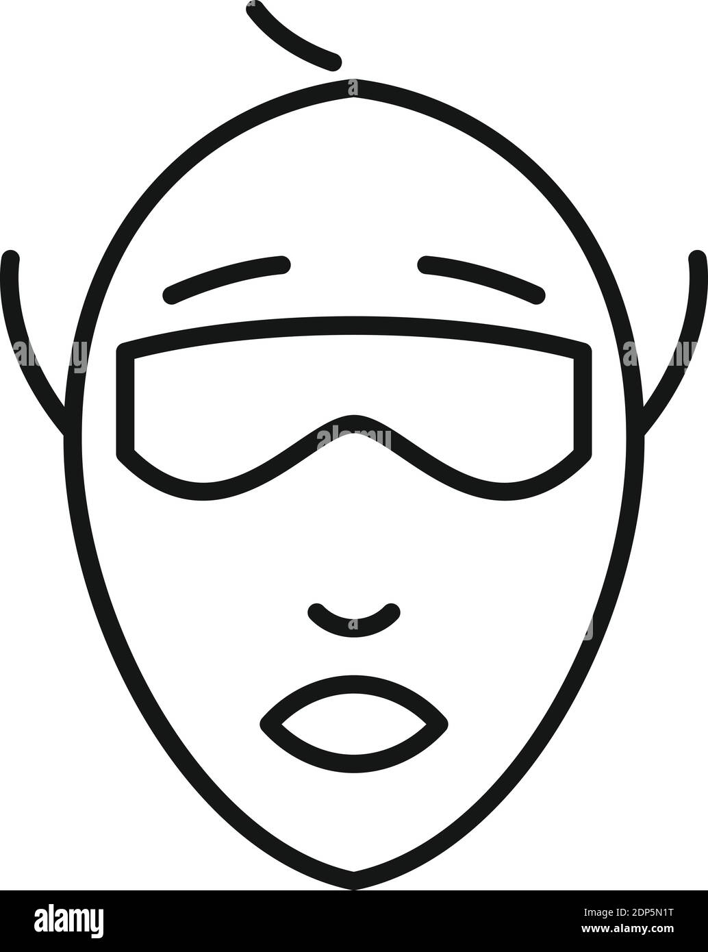 Eyes face mask icon, outline style Stock Vector Image & Art - Alamy