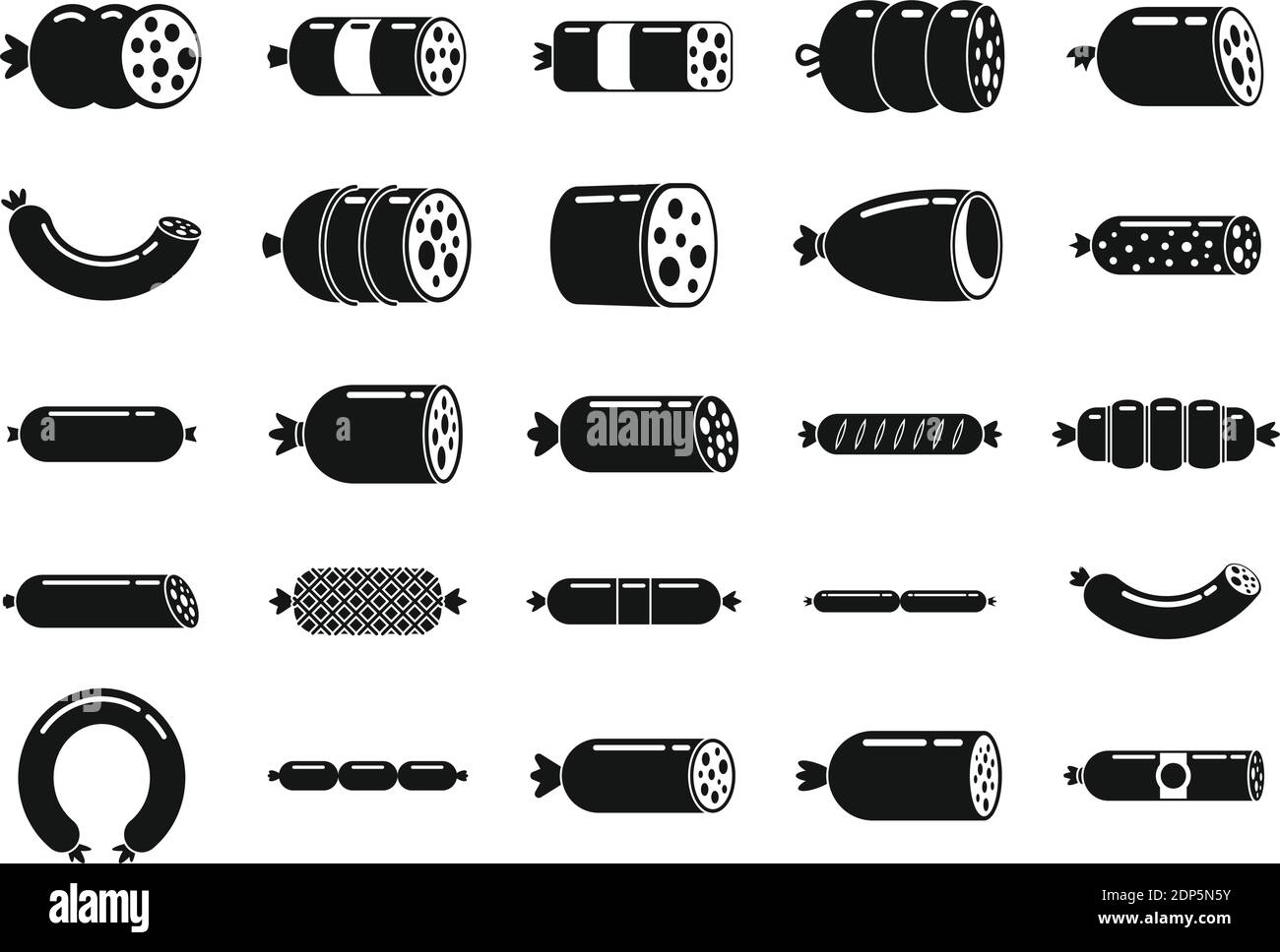 Dish delicious sausage isolated Stock Vector Images - Alamy