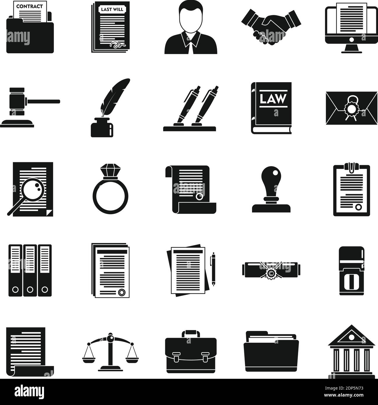 Law notary icons set, simple style Stock Vector Image & Art - Alamy