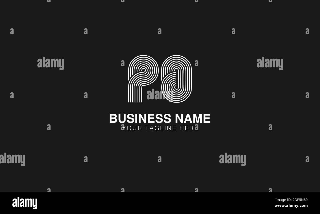 PO P O initial based modern minimal creative logo vector template image ...