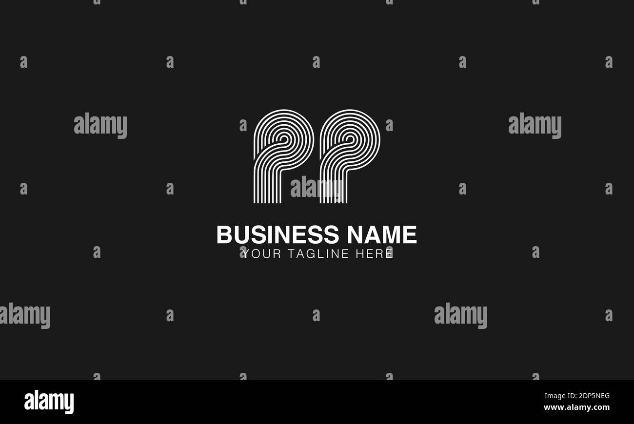 PP P initial based modern minimal creative logo vector template image ...