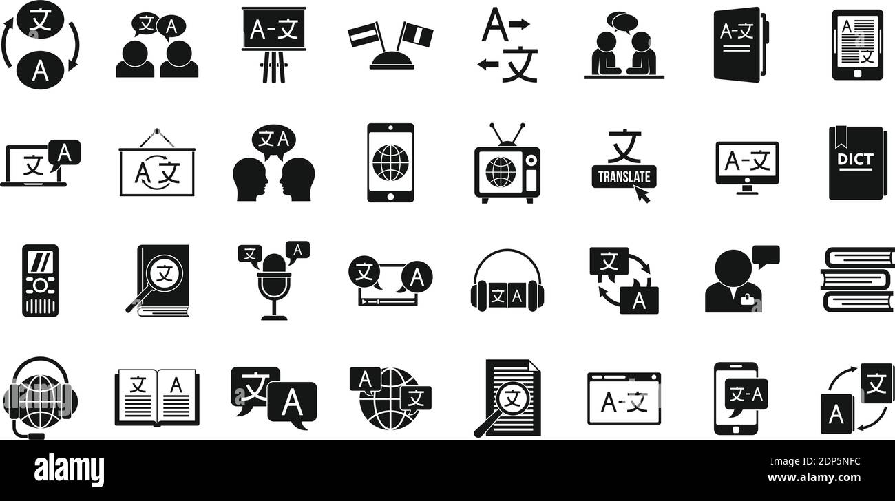 Icons translator hi-res stock photography and images - Alamy