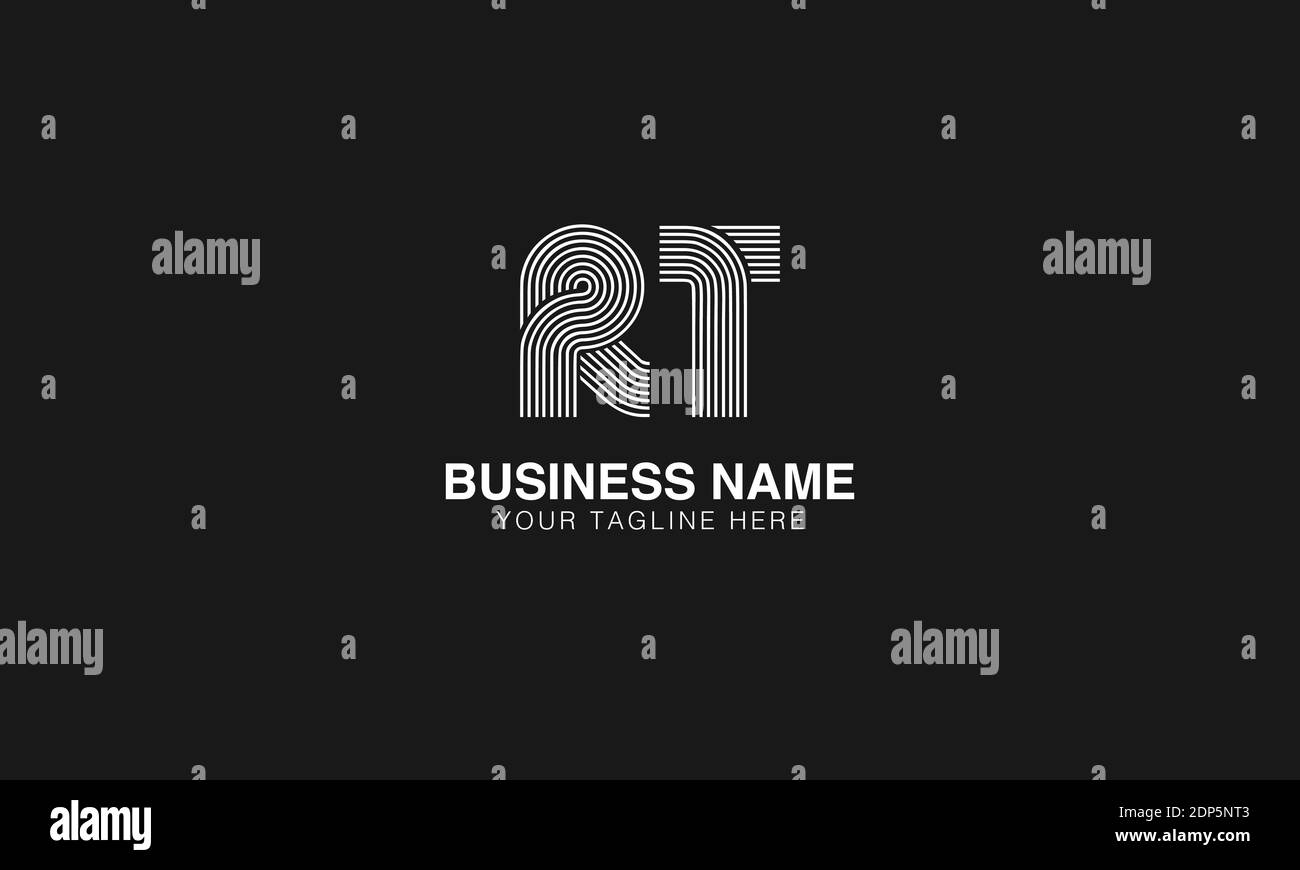 RT R T initial modern minimal creative logo vector template image. LINE ...