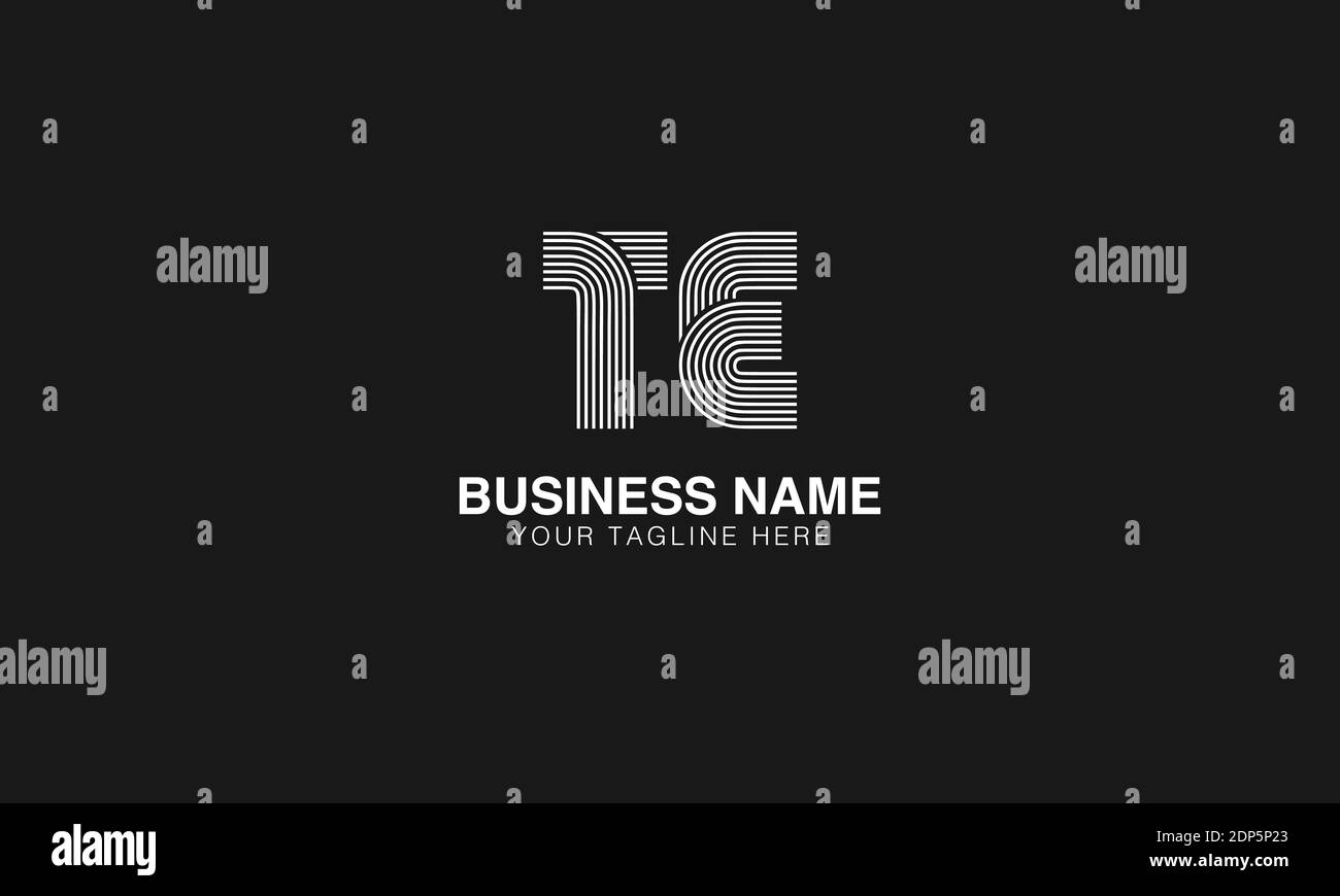 TE T E initial modern minimal creative logo vector template image. LINE ...