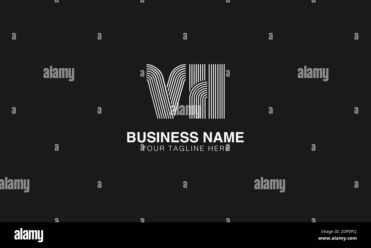 VH V H initial modern minimal creative logo vector template image. LINE ...