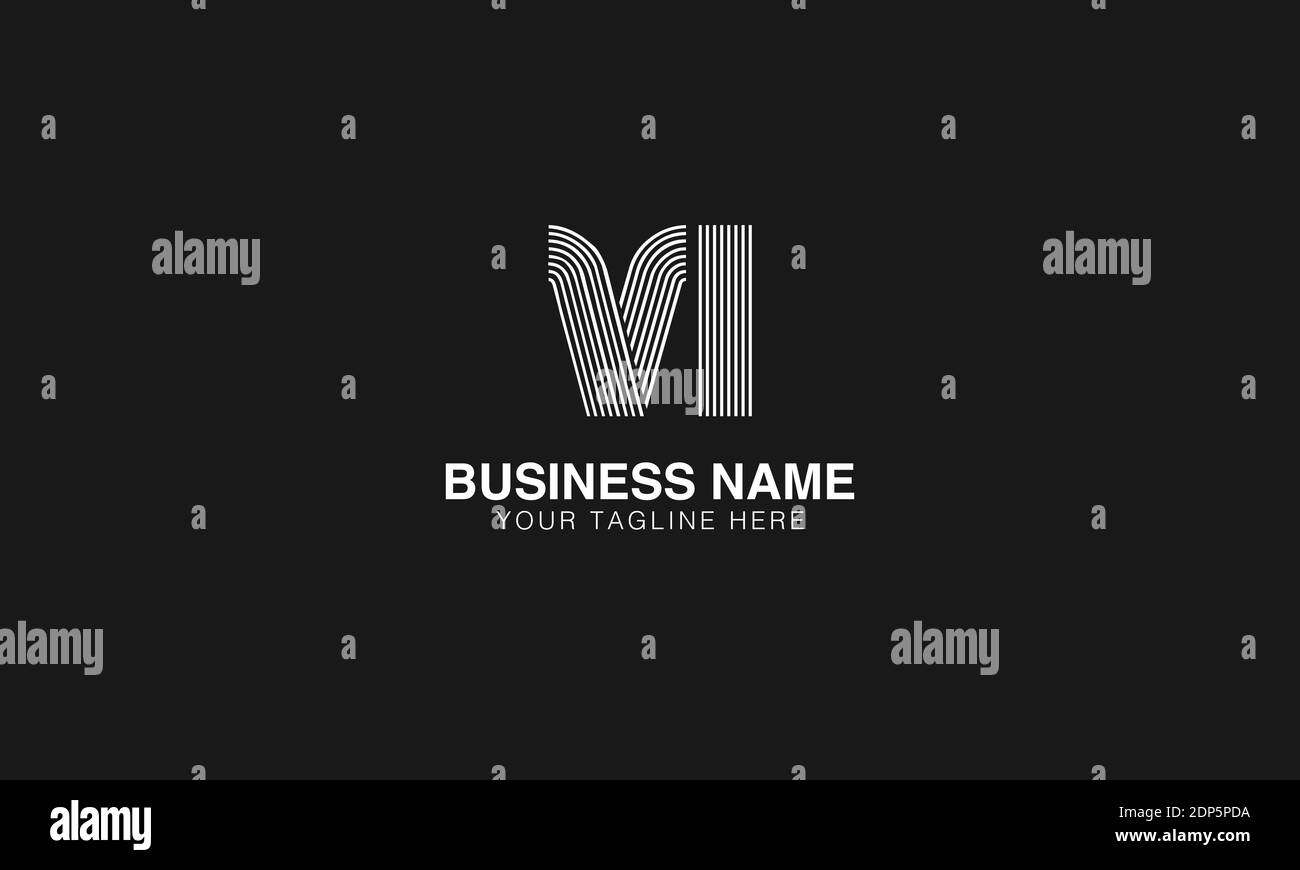 VI V I initial modern minimal creative logo vector template image. LINE ...