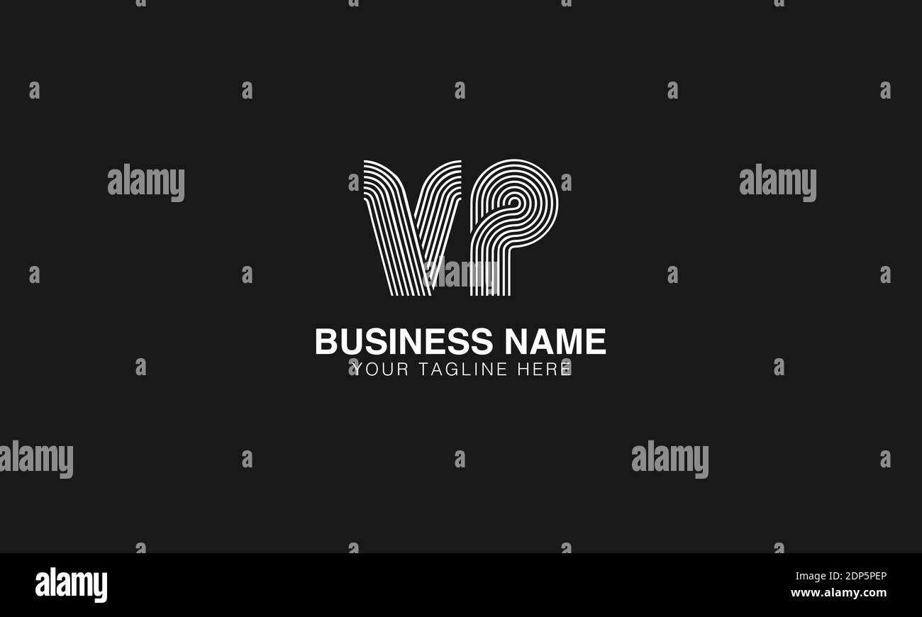 VP V P initial modern minimal creative logo vector template image. LINE ...