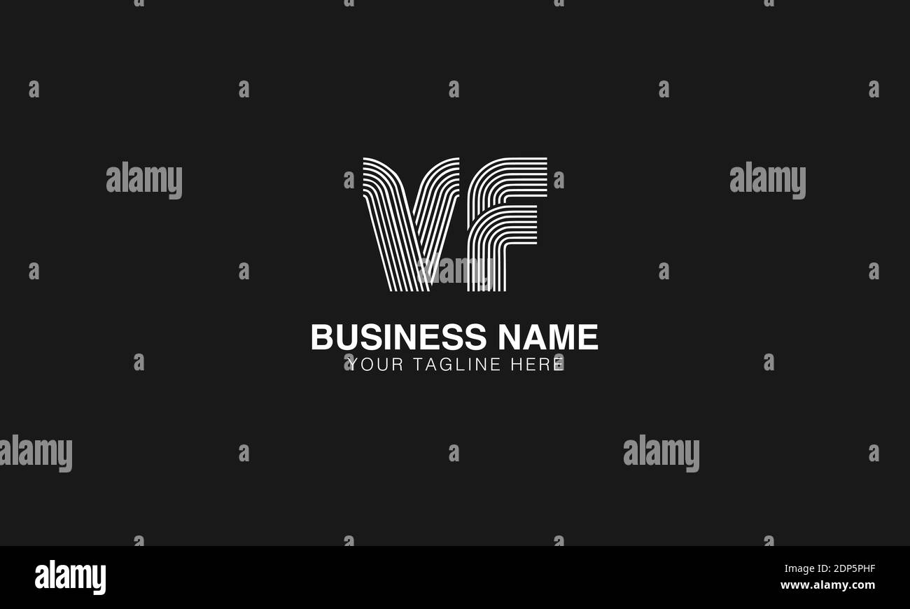 VF V F initial modern minimal creative logo vector template image. LINE ...