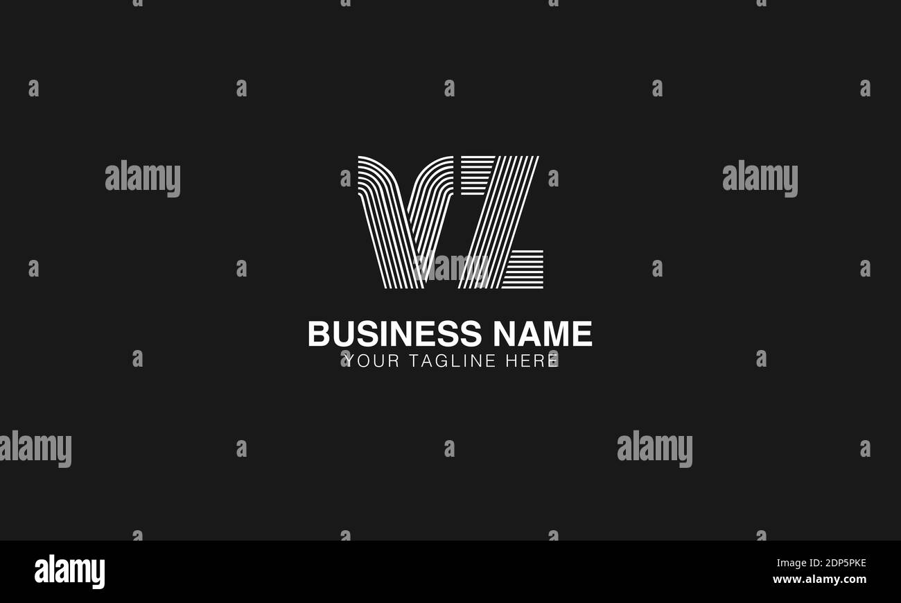 VZ V Z initial modern minimal creative logo vector template image. LINE ...