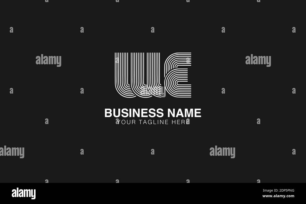 WE W E initial modern minimal creative logo vector template image. LINE ...