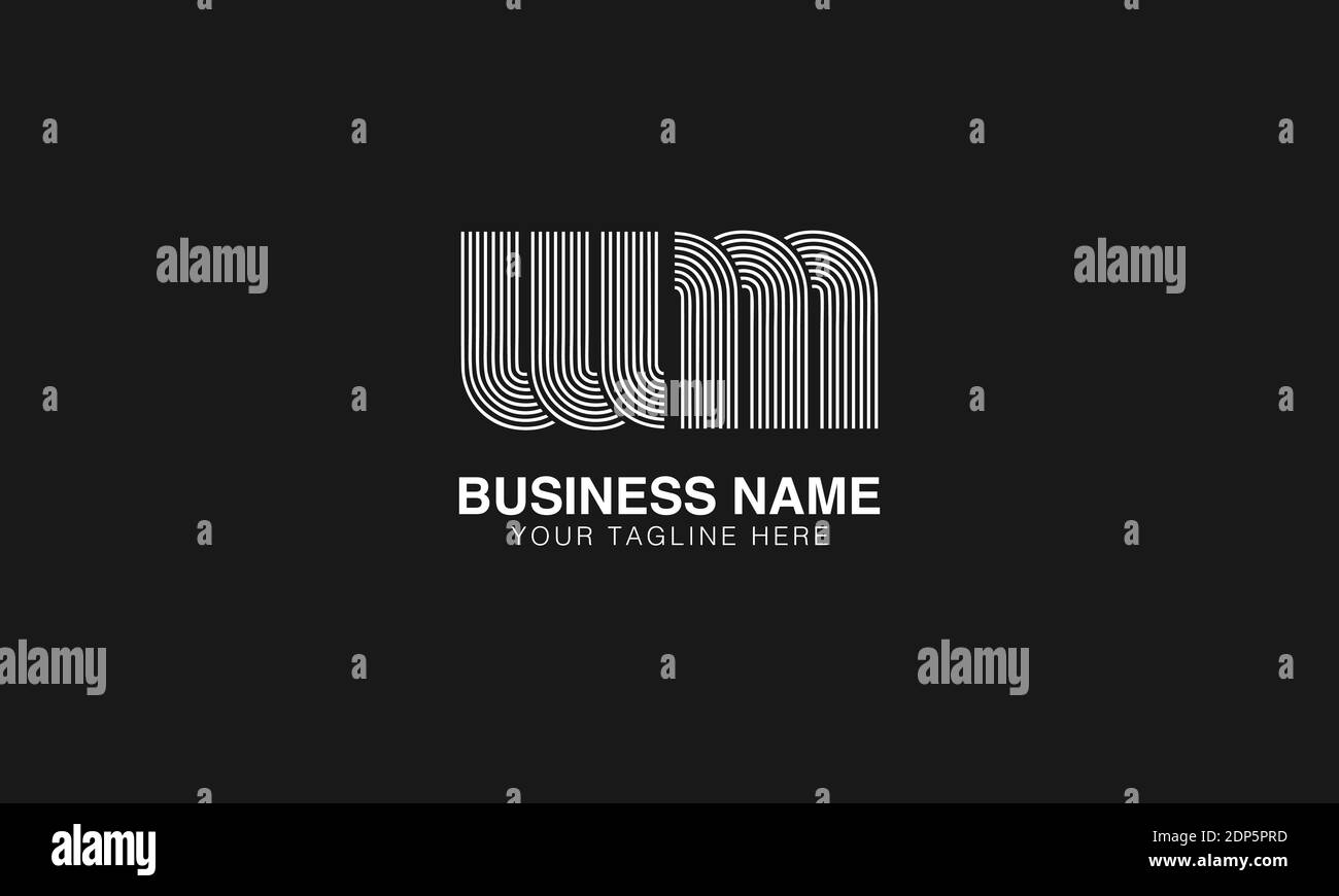 WM W M initial modern minimal creative logo vector template image. LINE ...