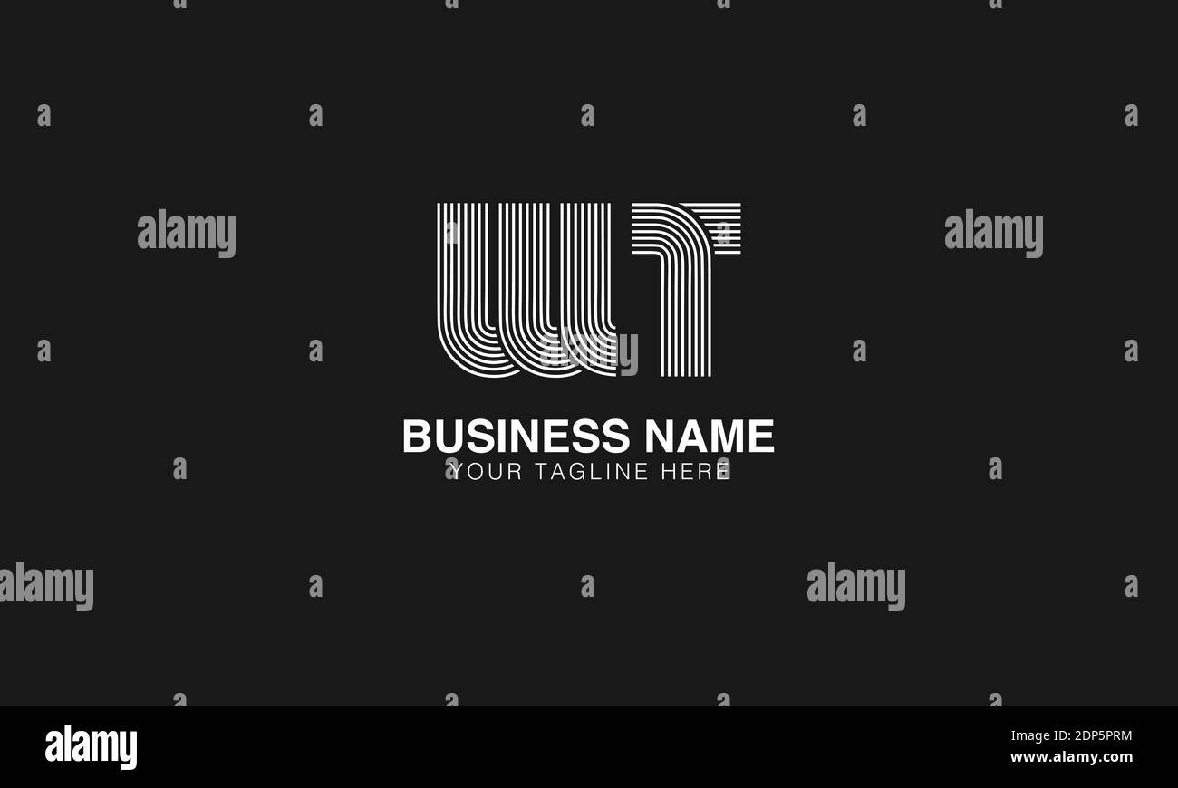 WT W T initial modern minimal creative logo vector template image. LINE ...