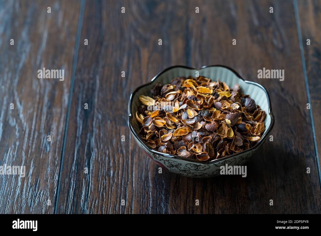 Dried Cascara Coffee Cherry Pulp and Outer Skin in Bowl. Ready to Use ...