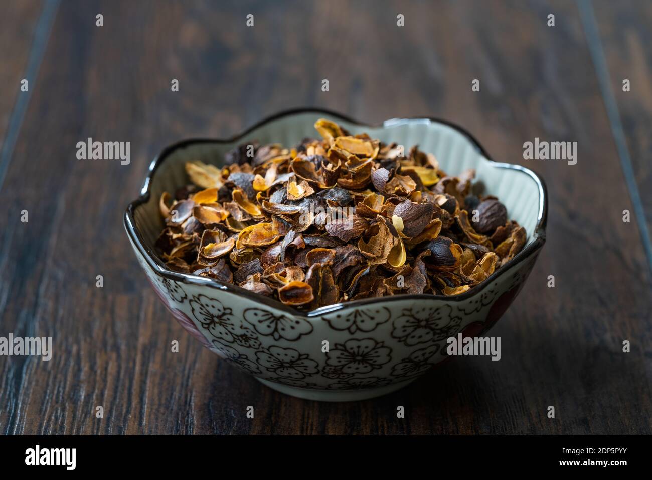 Dried Cascara Coffee Cherry Pulp and Outer Skin in Bowl. Ready to Use ...