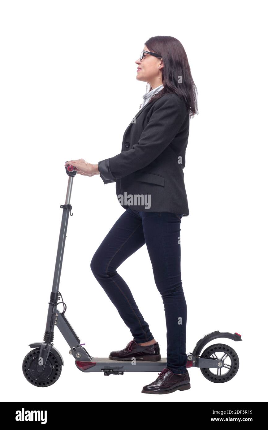 Female motor scooter rider hi-res stock photography and images - Alamy