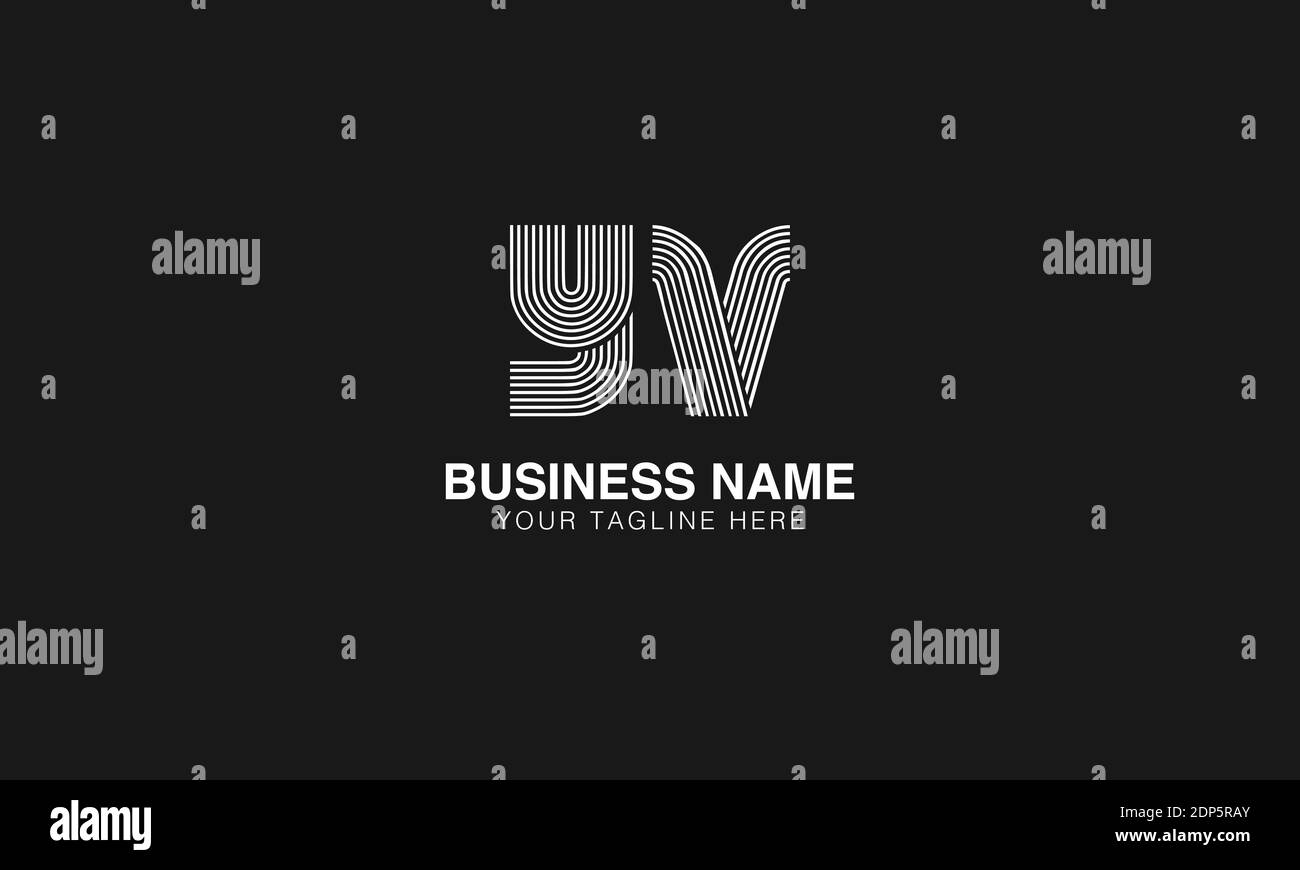YV Y V initial modern minimal creative logo vector template image. LINE ...