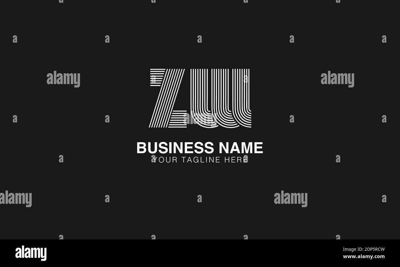 ZW Z W initial modern minimal creative logo vector template image. LINE ...