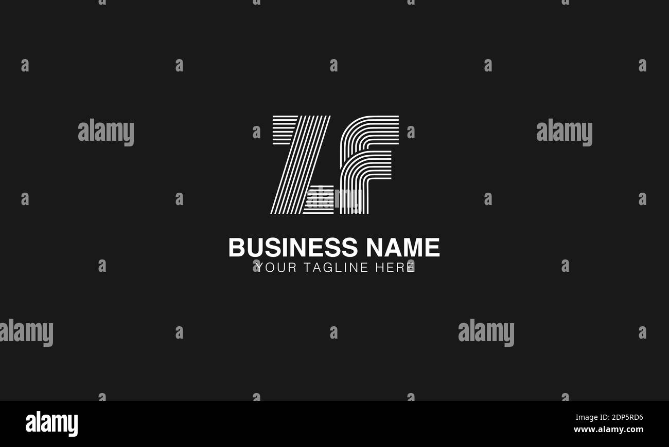 ZF Z F initial modern minimal creative logo vector template image. LINE ...