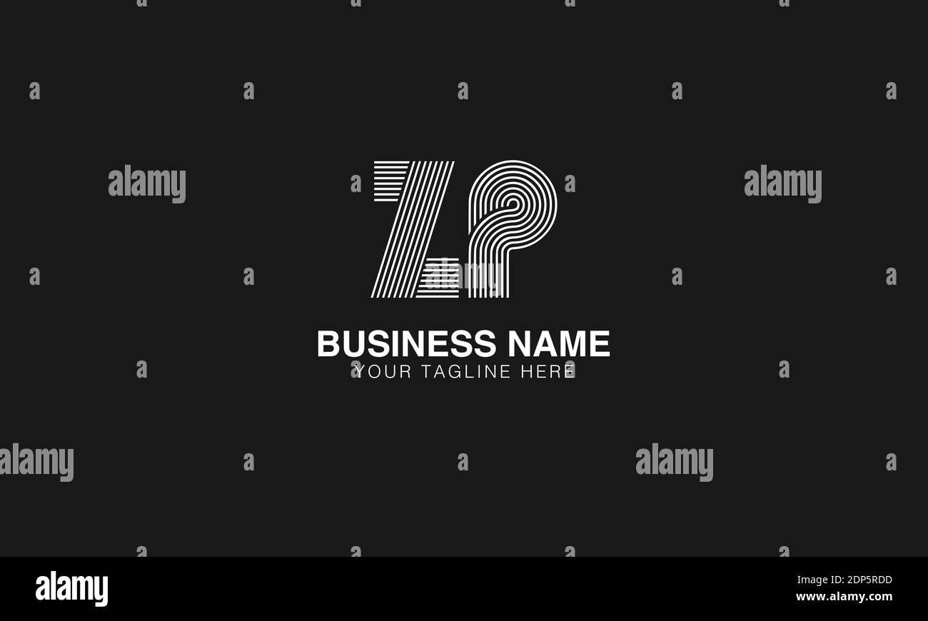 ZP Z P initial modern minimal creative logo vector template image. LINE ...