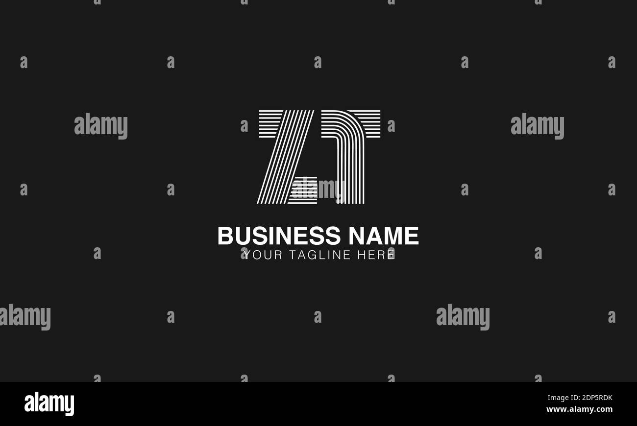 ZT Z T initial modern minimal creative logo vector template image. LINE ...