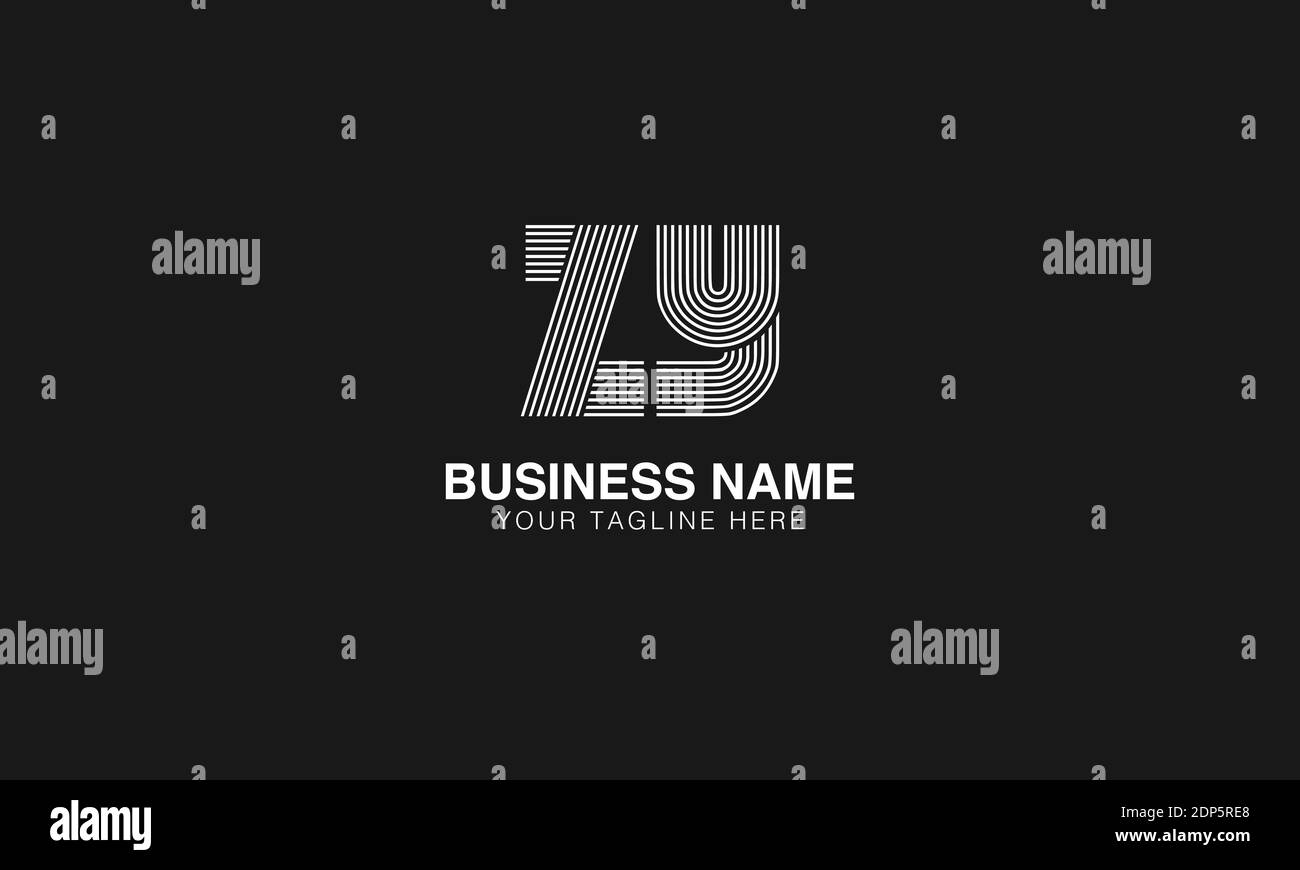 ZY Z Y initial modern minimal creative logo vector template image. LINE ...