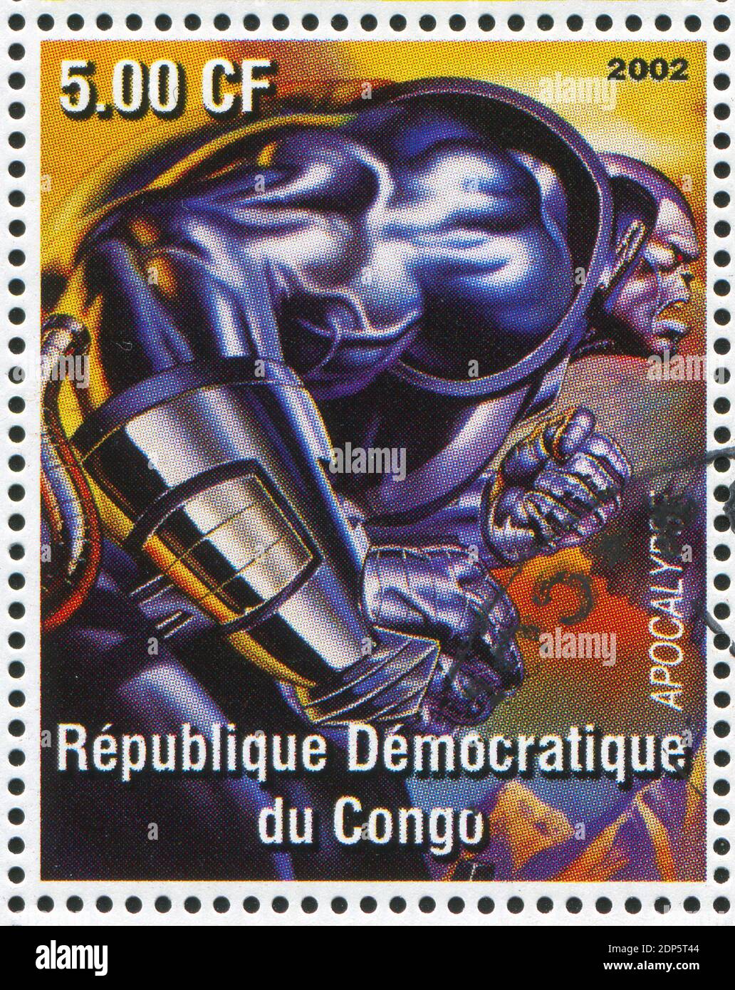 CONGO - CIRCA 2002: stamp printed by Congo, shows Comics character ...