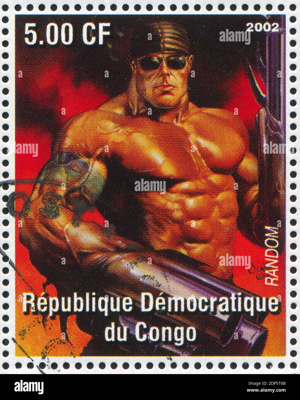 CONGO - CIRCA 2002: stamp printed by Congo, shows Comics character ...