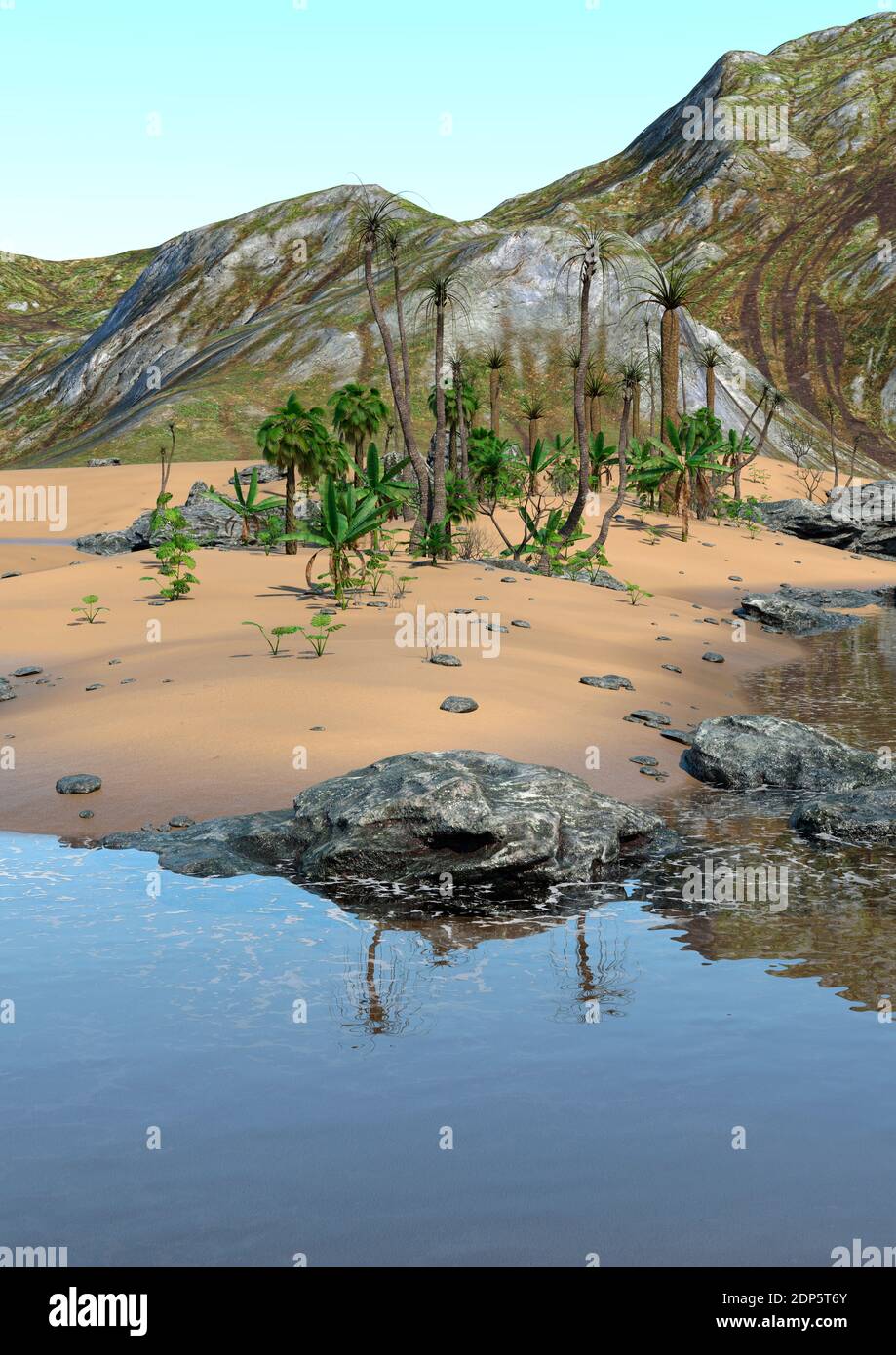 3d rendering tropical lagoon hi-res stock photography and images - Alamy