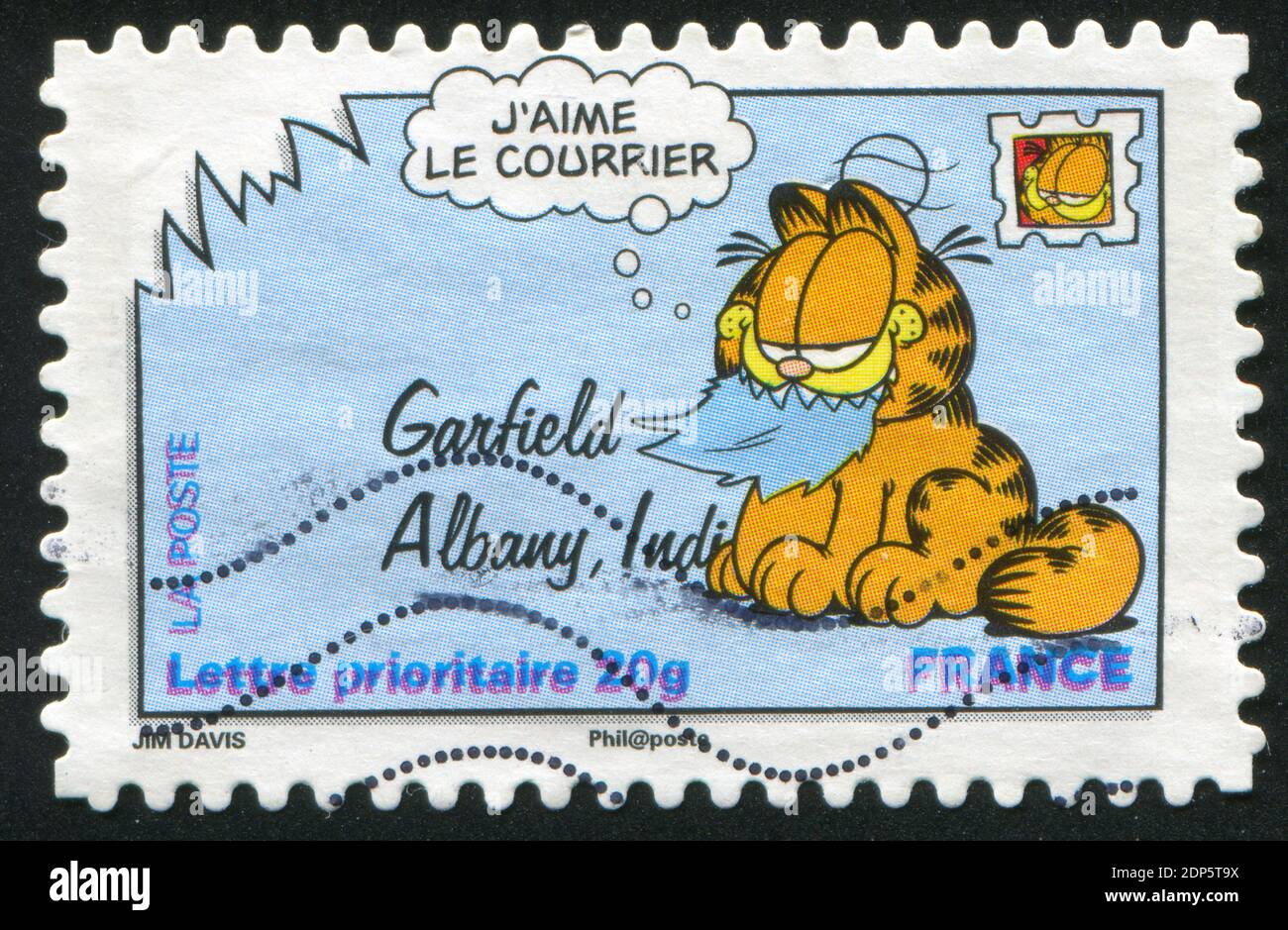 FRANCE - CIRCA 2008: stamp printed by France, shows Garfield, circa ...