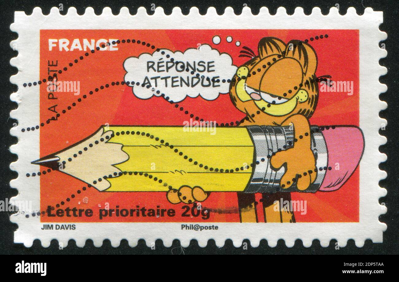 FRANCE - CIRCA 2008: stamp printed by France, shows Garfield, circa ...