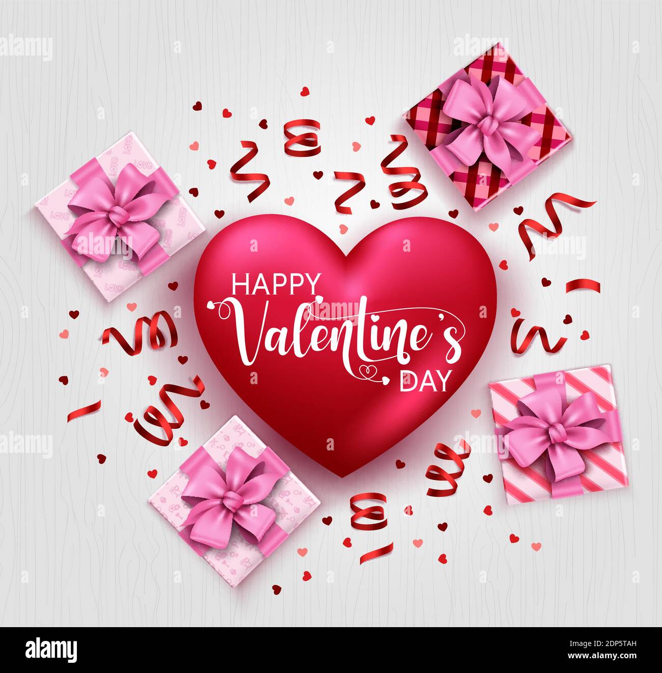 Valentine's day vector background concept. Happy valentine's day text ...