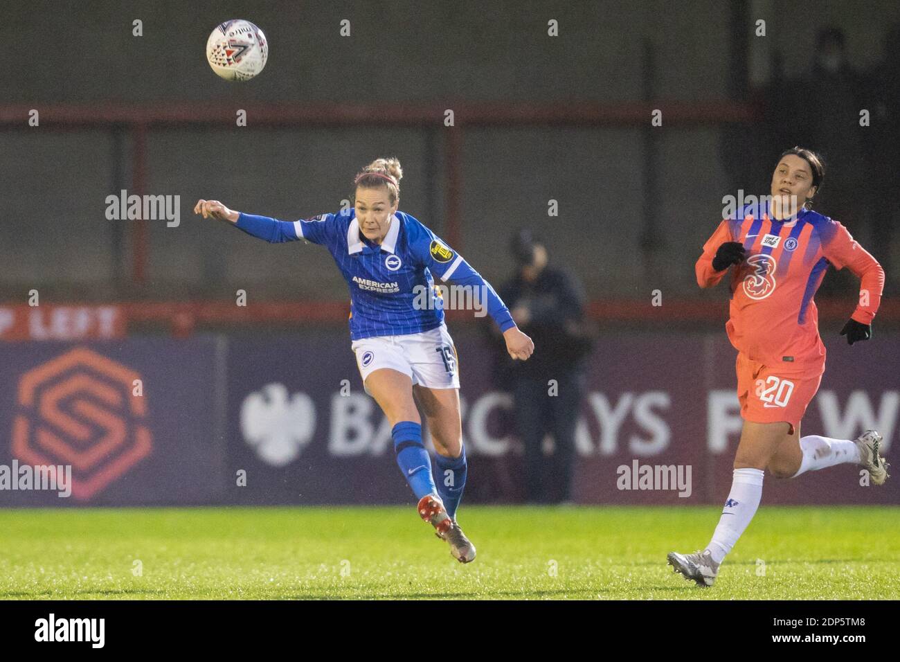 Emily Simpkins #19 of Brighton & Sam Kerr #20 of Chelsea Stock Photo ...