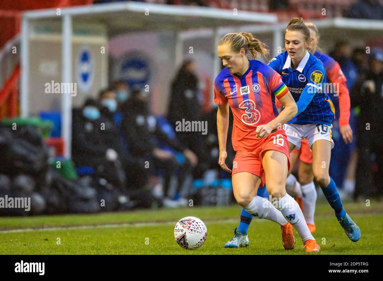 Magdalena Eriksson #16 of Chelsea & Ellie Brazil #16 of Brighton Stock ...