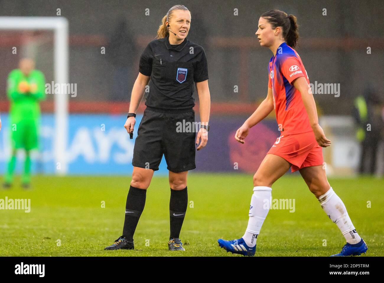 Lisa Benn (Referee) and Melanie Leupolz #8 of Chelsea Stock Photo - Alamy