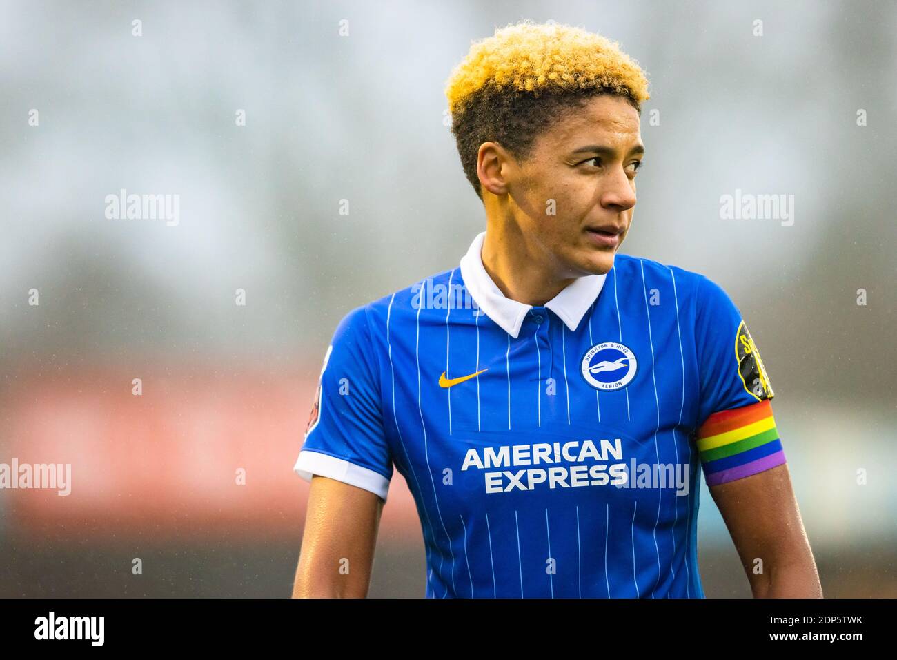Victoria Williams #20 of Brighton with Rainbow Captain’s arm band Stock ...