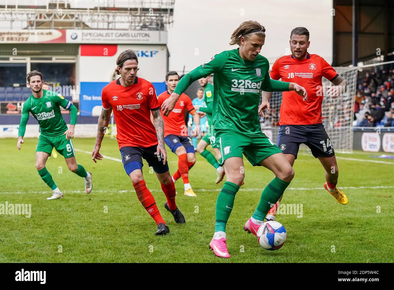 Brad Potts #44 of Preston North End shields the ball Stock Photo - Alamy