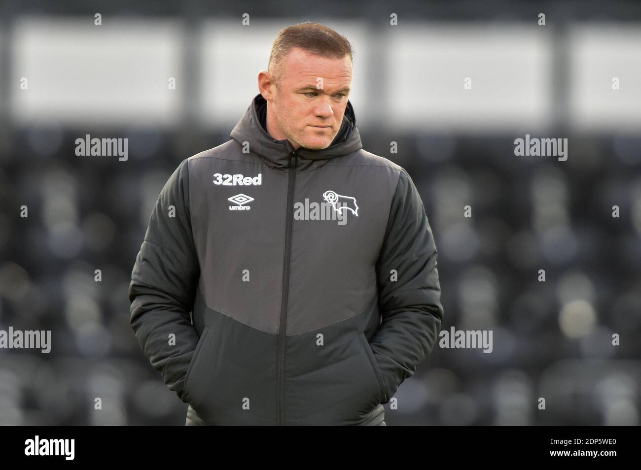 Wayne Rooney manager of Derby County before the game Stock Photo - Alamy