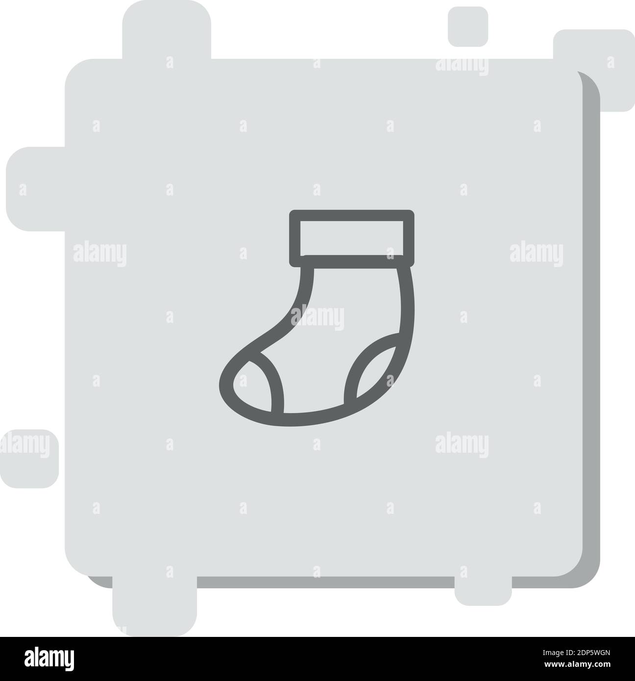 sock side view outline vector icon modern simple vector illustration ...