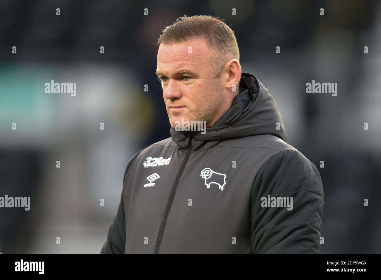 Wayne Rooney manager of Derby County before the game Stock Photo - Alamy