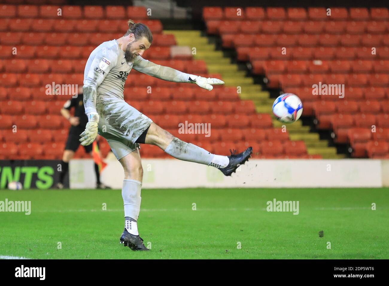 Declan Rudd #1 of Preston North End takes a goal kick Stock Photo - Alamy