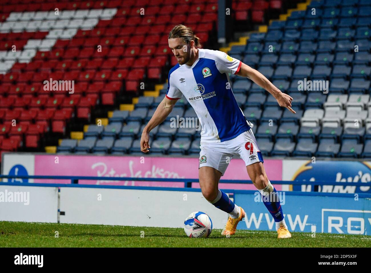 Sam Gallagher #9 of Blackburn Rovers with the ball Stock Photo - Alamy