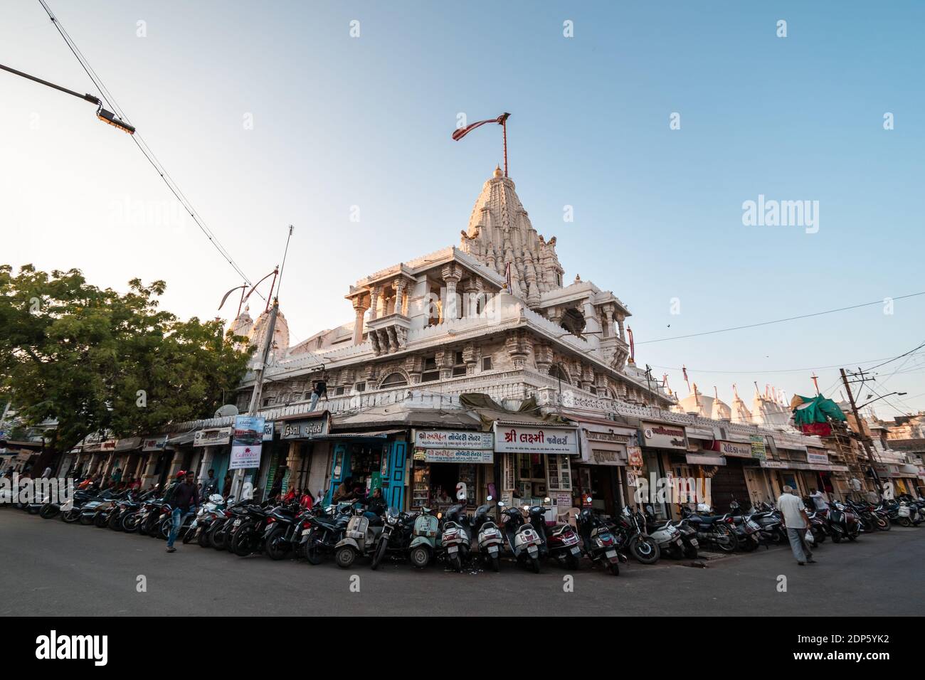 Jamnagar, Gujarat, India - December 2018: An ancient Jain temple above ...