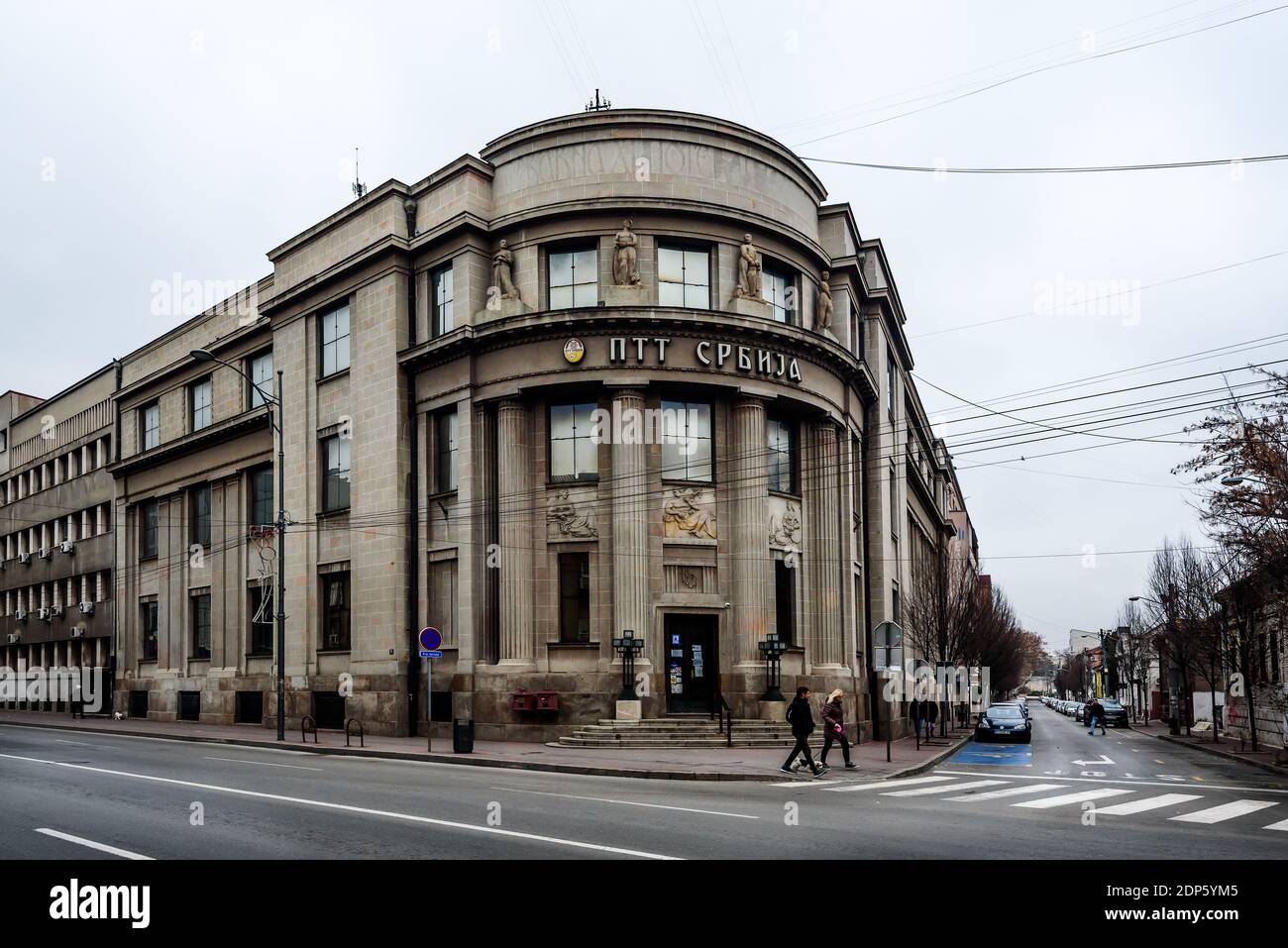 Nis, Serbia - December 13, 2020: Nis with with Post Office building and ...
