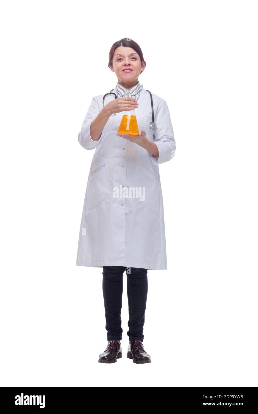 Woman doctor laboratory microscope Cut Out Stock Images & Pictures - Alamy