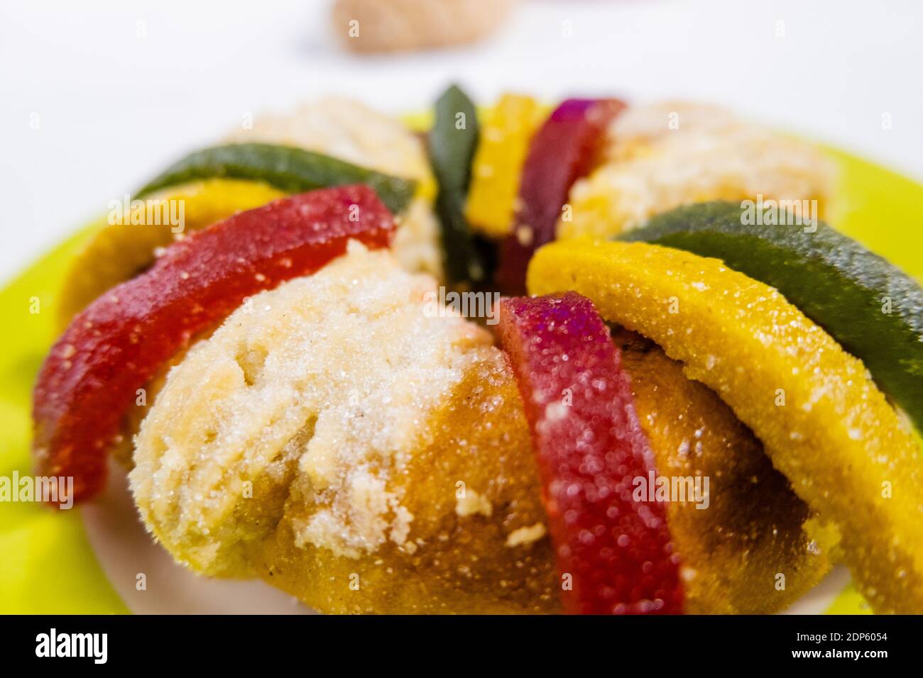 Colorful Mexican kings day bread on a white table Stock Photo - Alamy