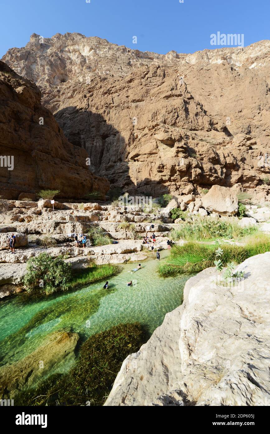 The beautiful Wadi Shab in Oman Stock Photo - Alamy